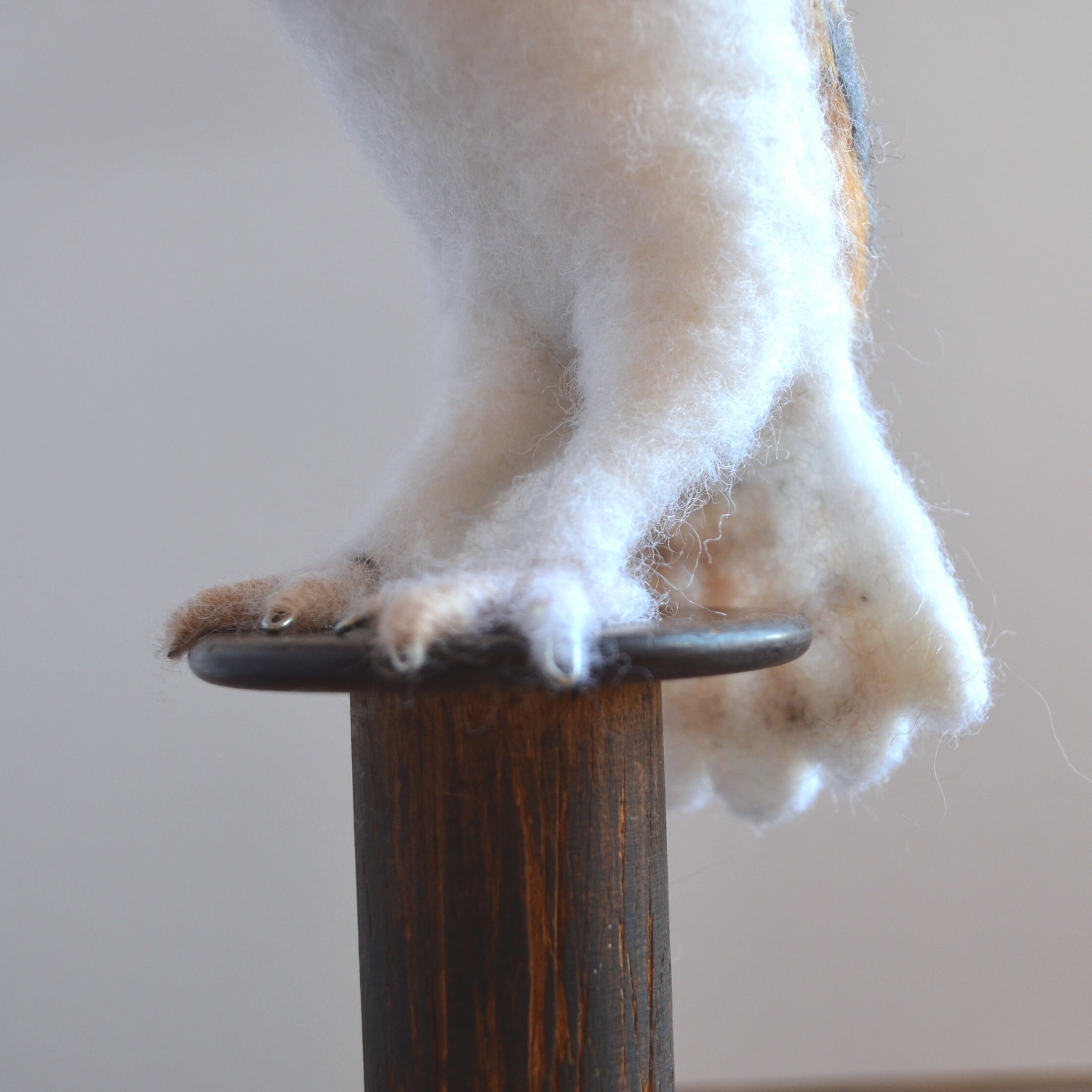 1 Available to Ship, Mr. Barn Owl Sitting on a Vintage Spool, Needle ...