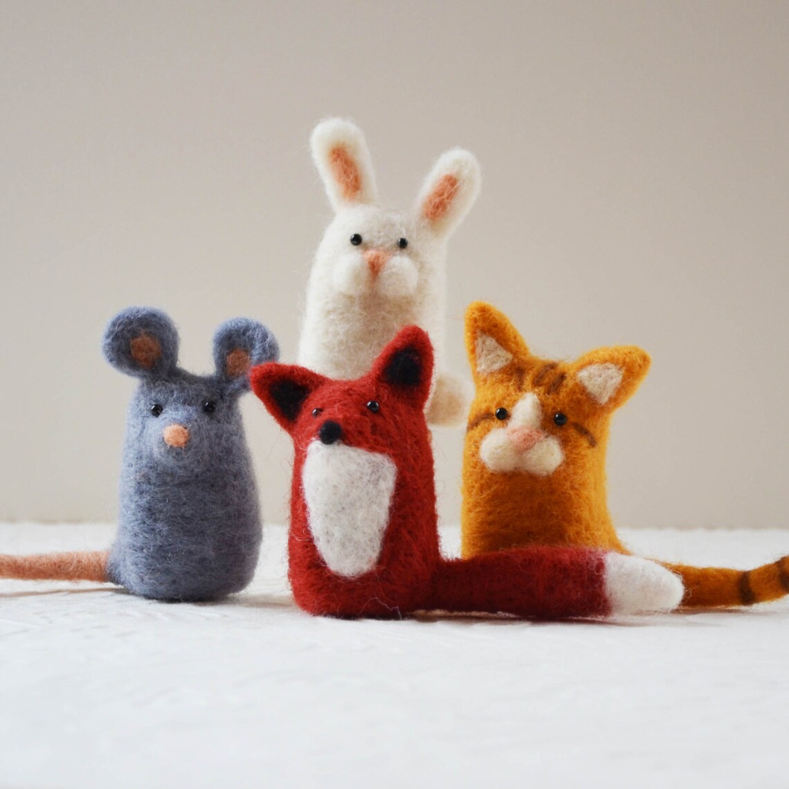 2 Needle Felting Animal Kits, Wool DIY Complete Fiber Art Kits for ...