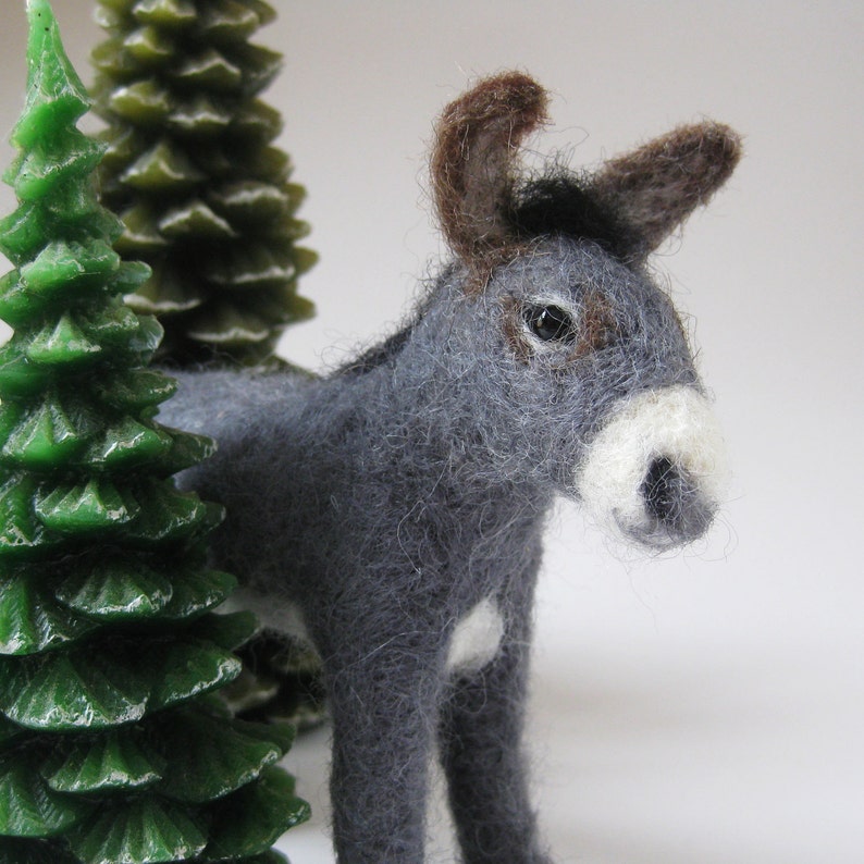 Grayson the Donkey Needle Felted Animal Sculpture - Etsy