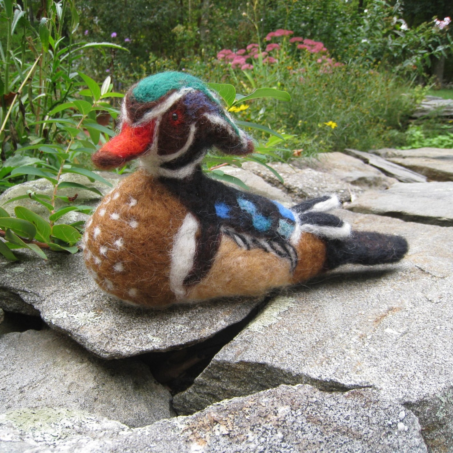Mr. Wood Duck Needle Felted Bird Sculpture - Etsy