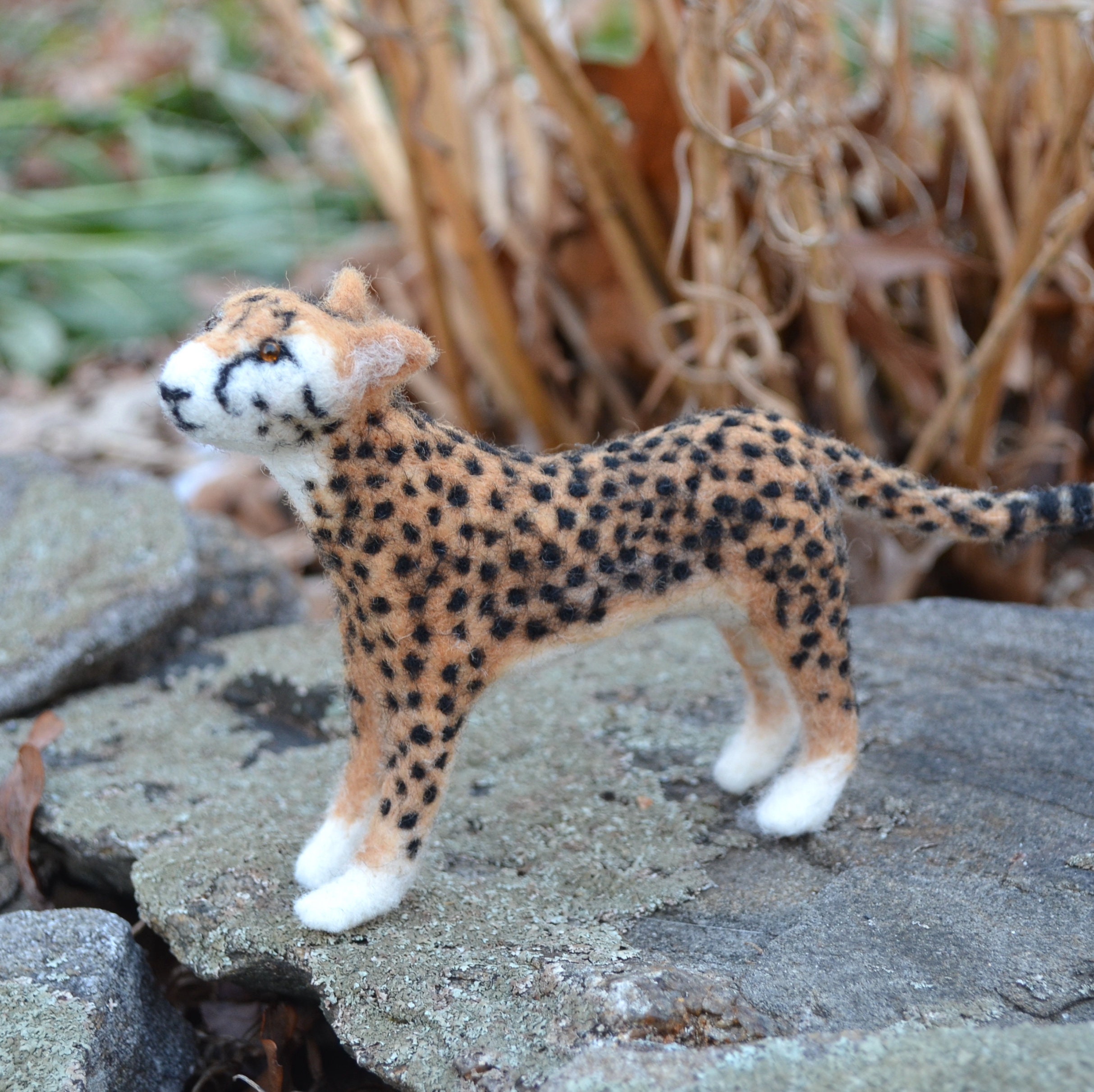 Sanaa the Cheetah, Needle Felted Animal Art Sculpture - Etsy