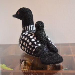 Mama Loon and Baby, Needle Felted Bird Sculpture - Etsy