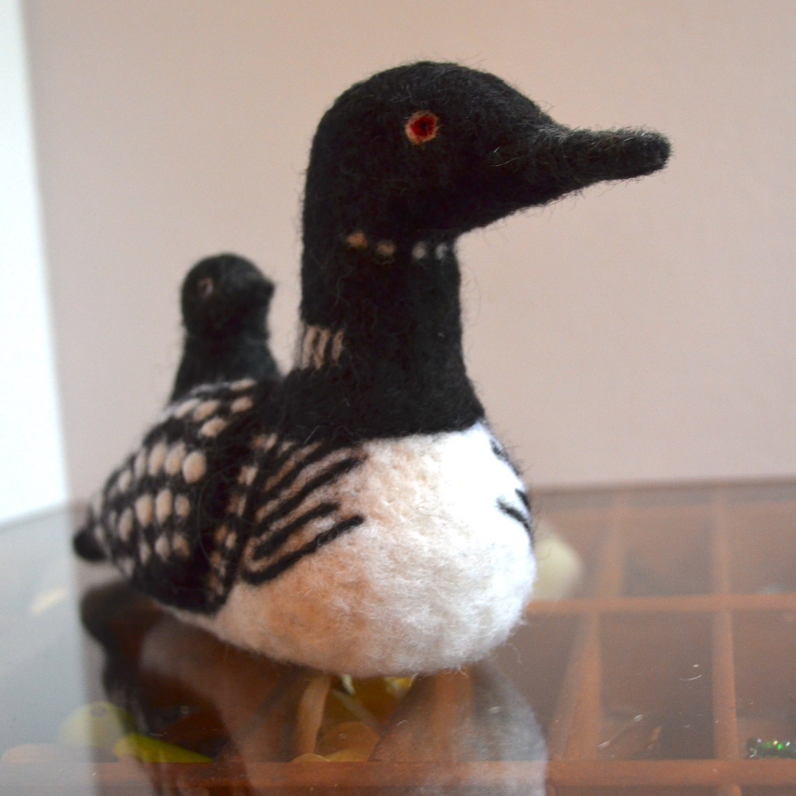 Mama Loon and Baby Needle Felted Bird Sculpture - Etsy