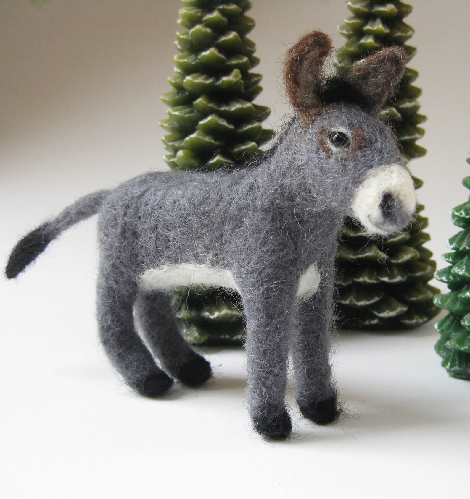 Grayson the Donkey, Needle Felted Animal Sculpture - Etsy