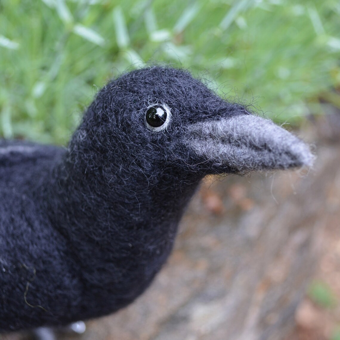 Mr. American Crow Needle Felted Fiber Sculpture | Etsy