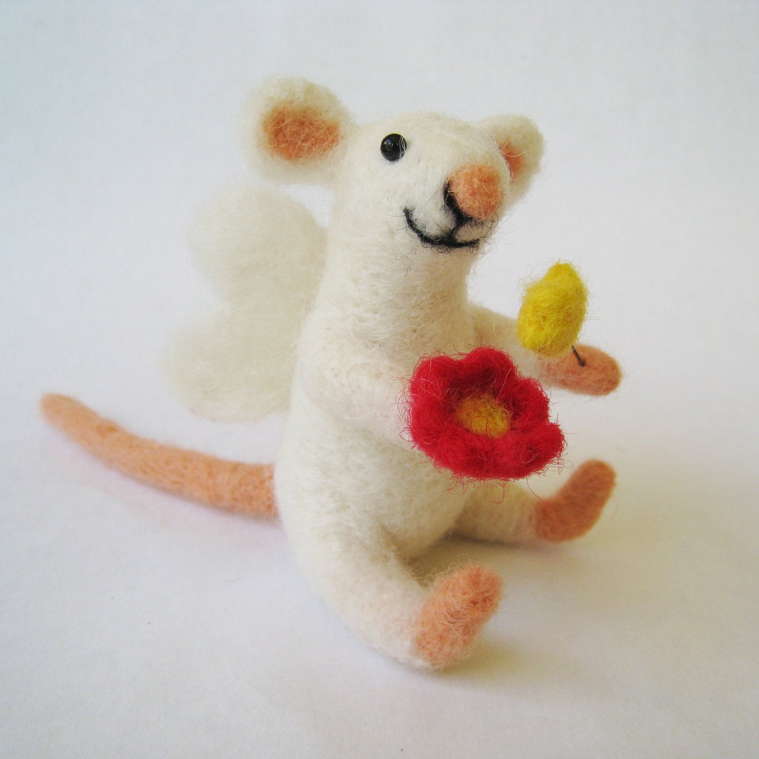 Mouse Love, Needle Felted Animal - Etsy