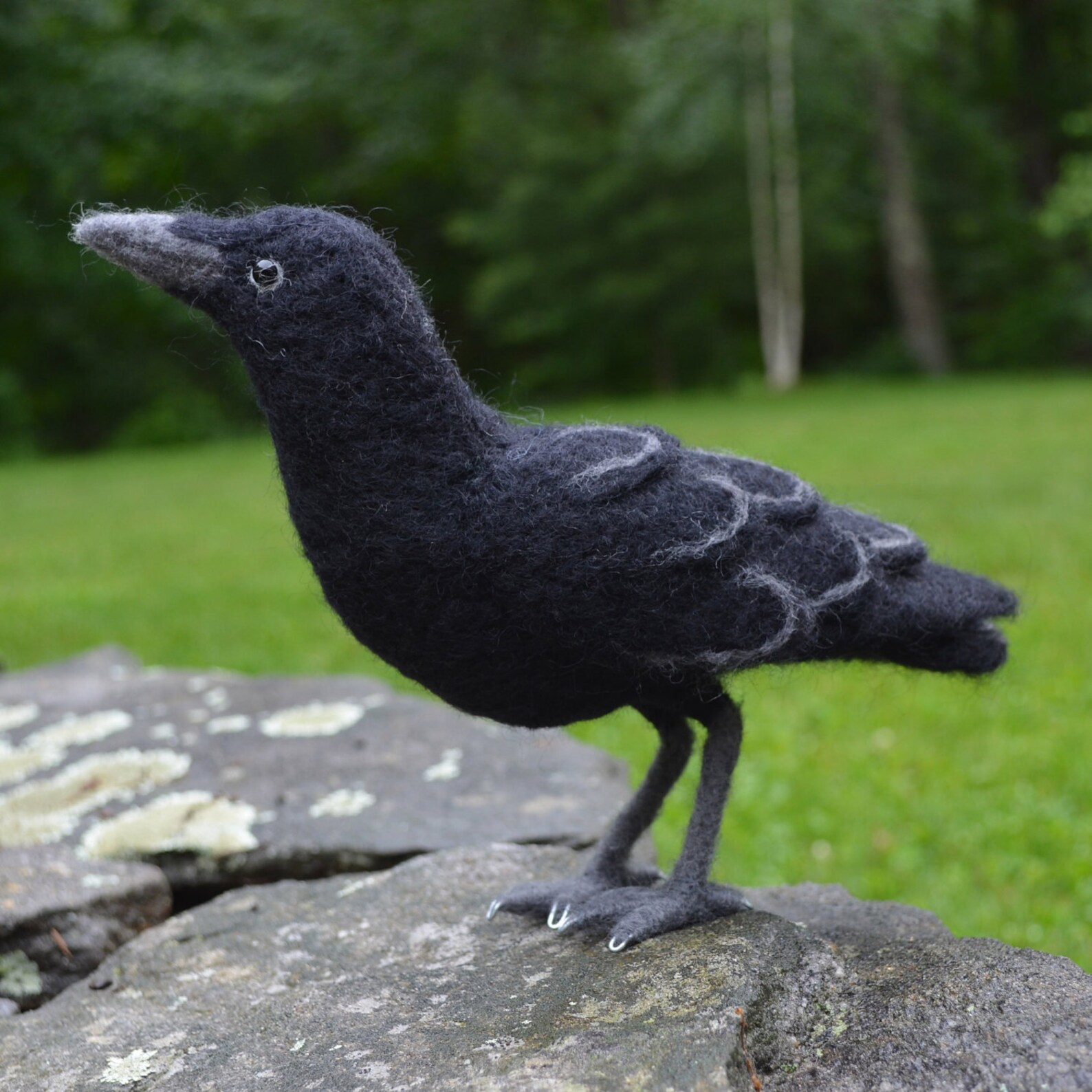 Mr. American Crow, Needle Felted Fiber Sculpture - Etsy