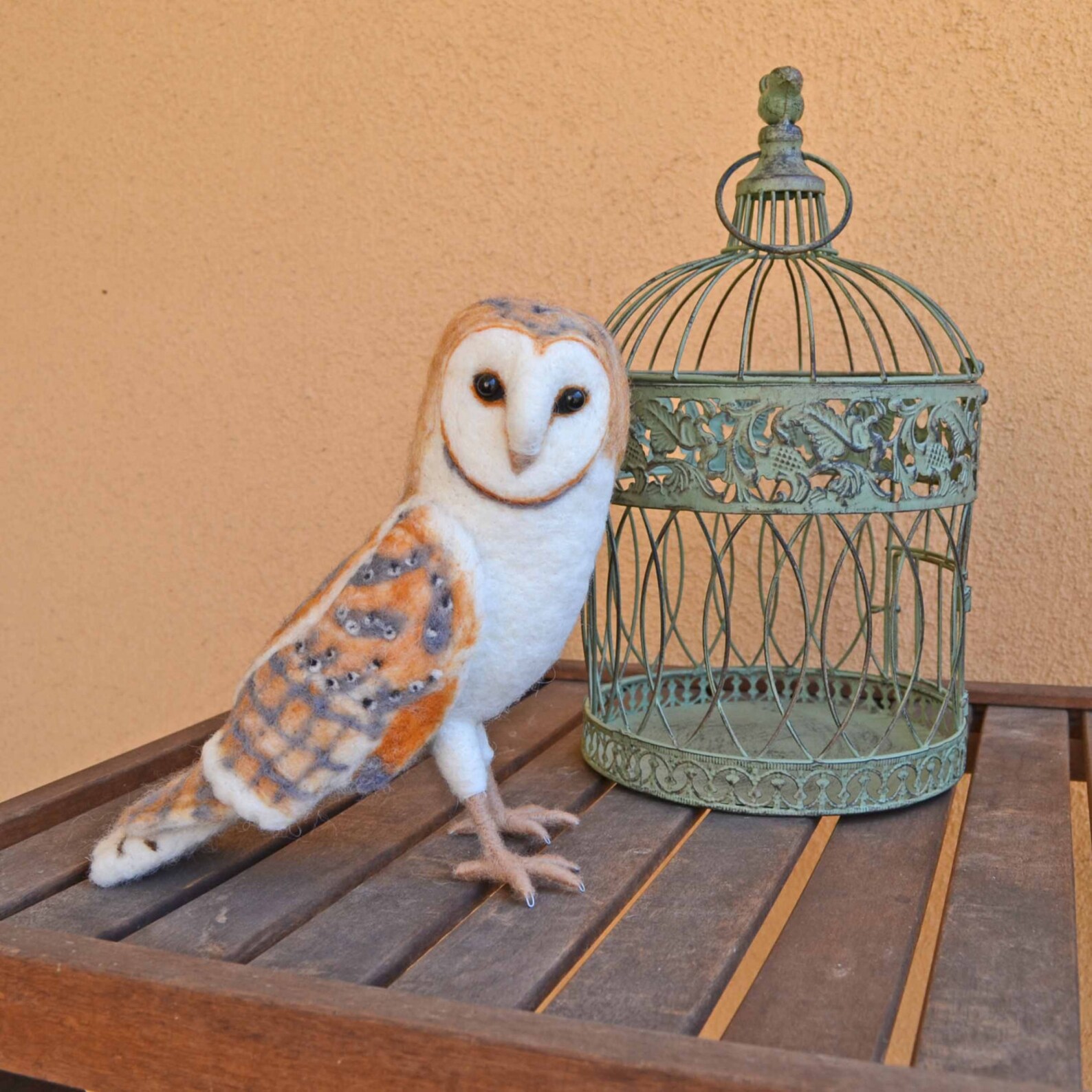 Mr. Barn Owl, Lifesize Needle Felted Art Wool Sculpture - Etsy