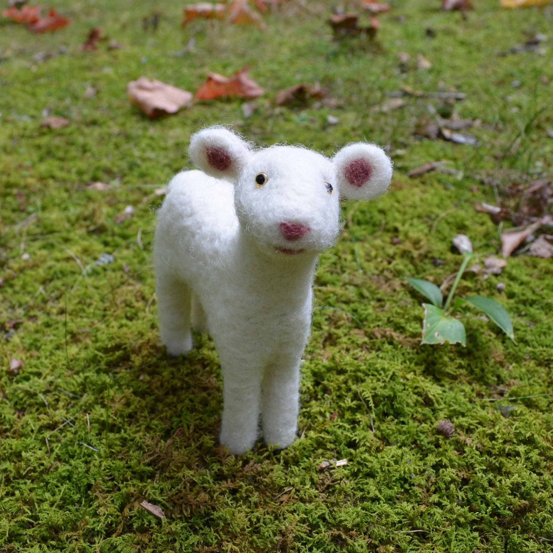 Little Lamb Needle Felted Animal | Etsy