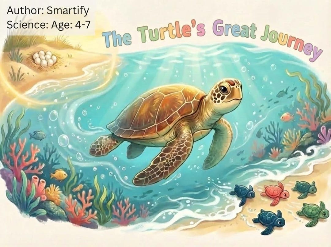 Turtle Life Cycles for Kids, Nature Science Book for Ages 4-7: A ...