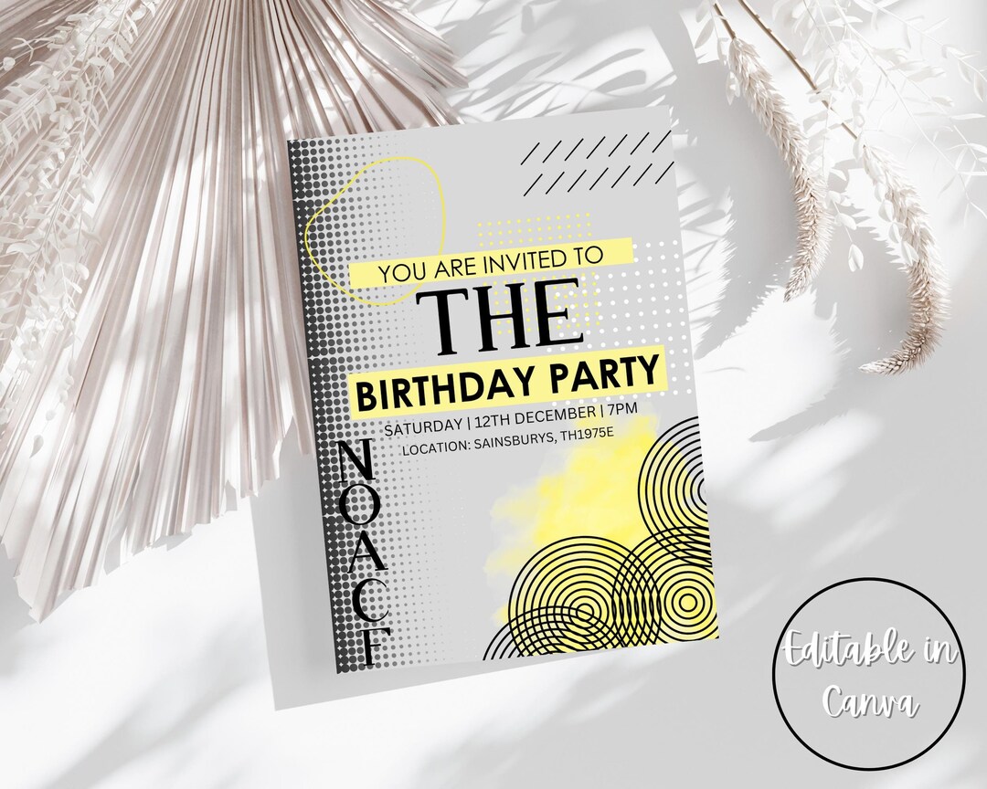 The 1975 Notes on a Conditional Form-inspired Birthday Part Invitation ...