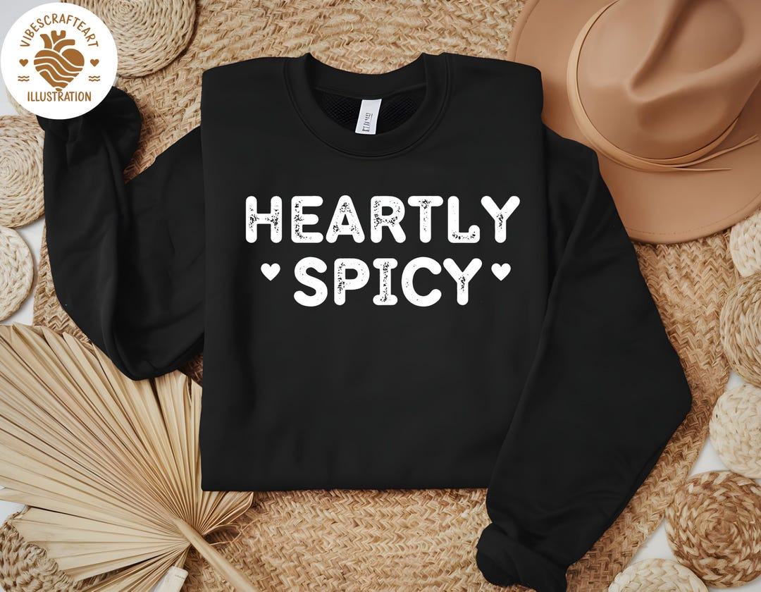 Heartly Spicy Typography Design, 2 Png Black & White, Edit With Canva ...