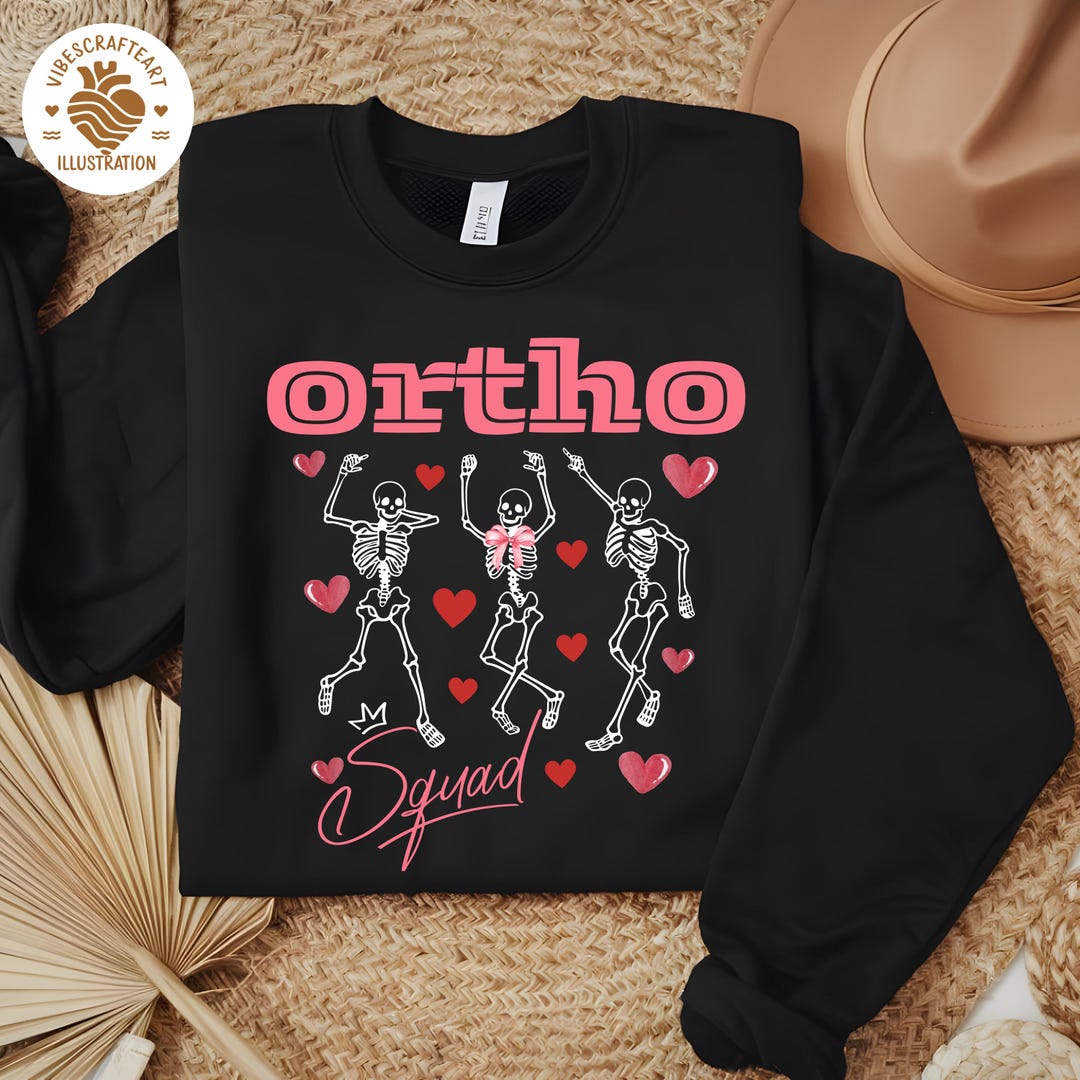 Ortho Squad Valentines Day Png, Skeleton Dance Digital Download, Cute ...