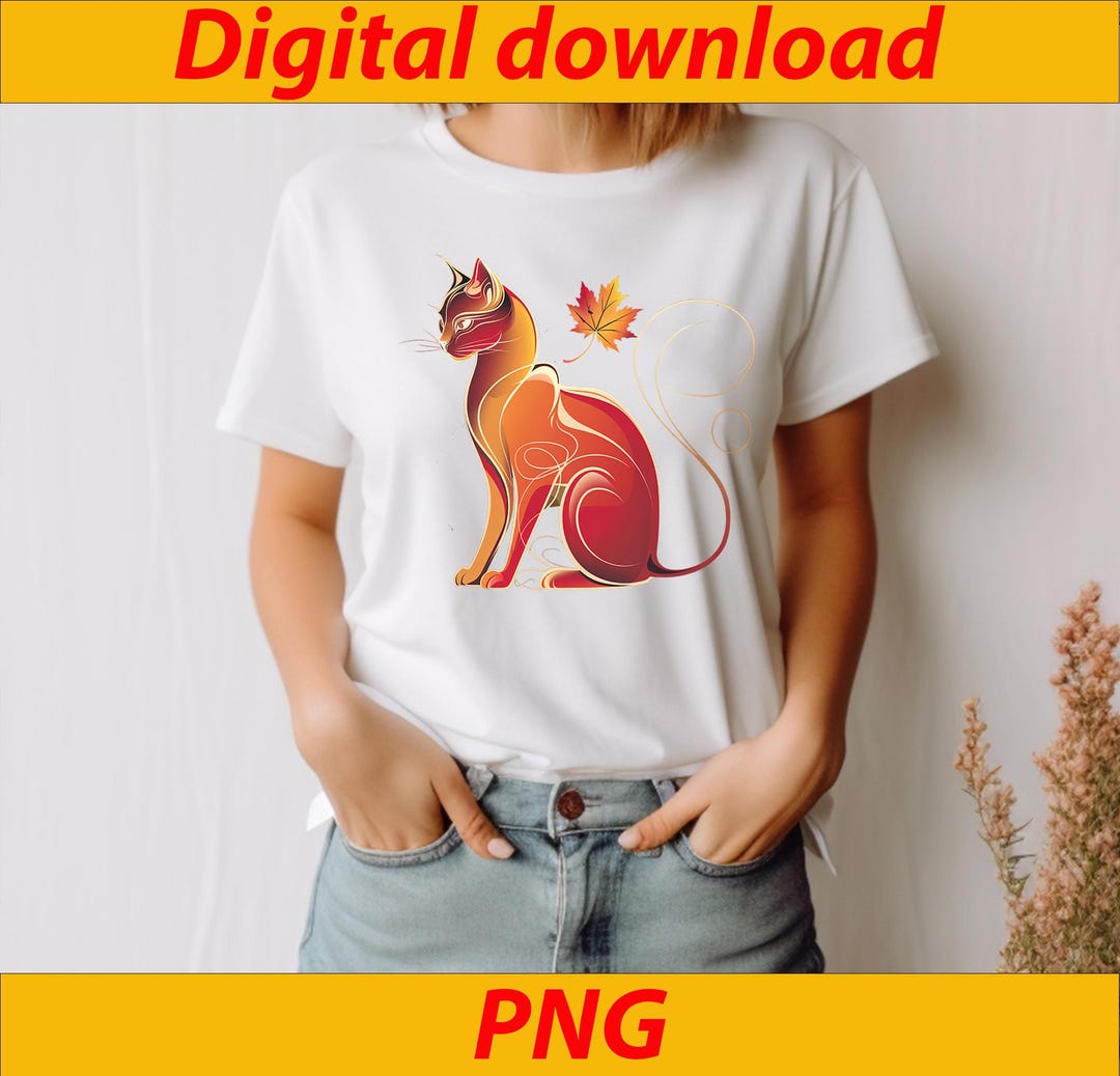 Design Cat PNG, Kitten Vector Graphics, Digital Download Cat - Etsy