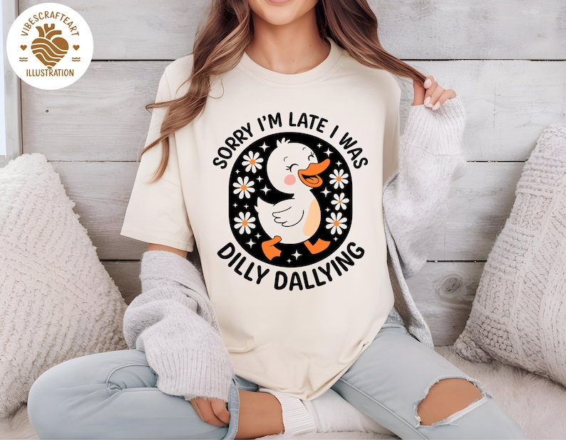 Dilly Dallying Goose PNG, Retro Aesthetic (digital Download) - Etsy