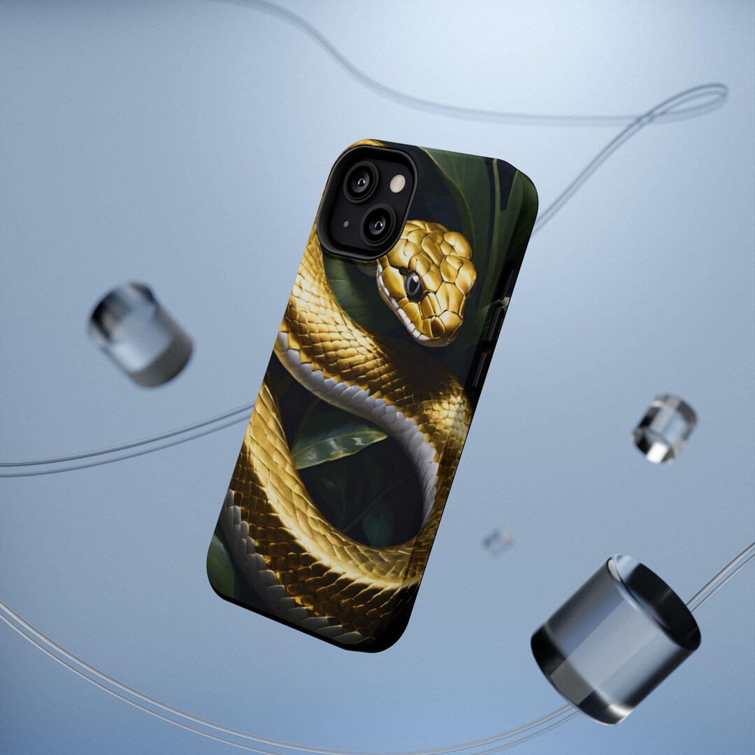 Snake Gold Tough iPhone 16 Case, Snake Design, Chinese New Year ...