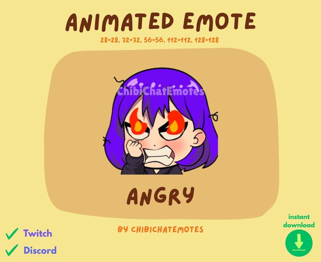 Animated Angry Emote, Rage Twitch/discord (digital Download) - Etsy