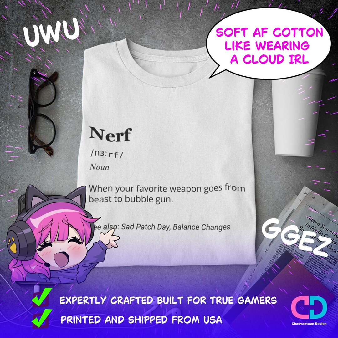 Nerf Definition Gaming T-shirt – Funny Nerf Tee, Geeky Unisex Shirt ...