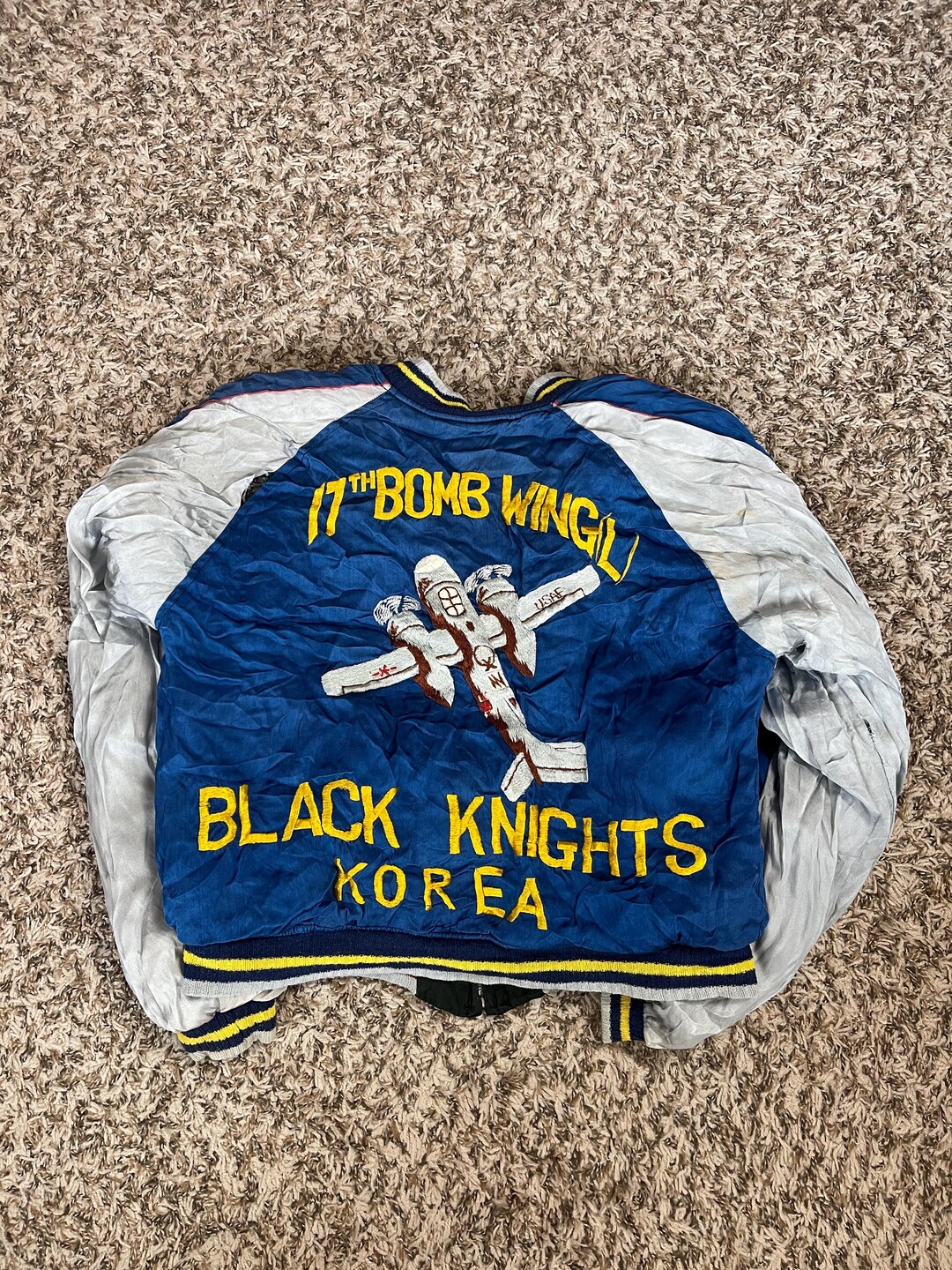 Vintage USAF Korean War 17th Bomb Wing L Men's Reversible Souvenir ...