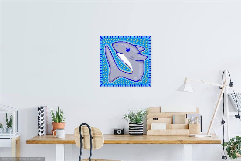Colorful Shark Print | Shark Poster | Colorful Animals | Digital Art ...