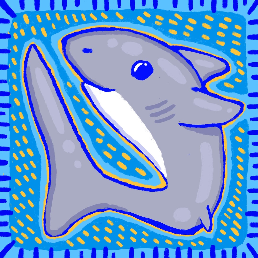 Colorful Shark Print | Shark Poster | Colorful Animals | Digital Art ...