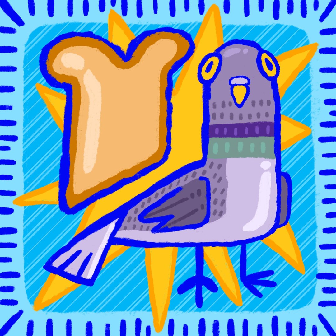 Colorful Pigeon Print | Pigeon Poster | Colorful Animals | Digital Art ...