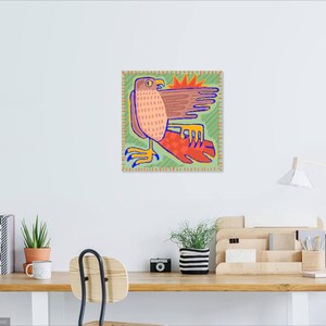 Colorful Hawk Print | Hawk Poster | Colorful Animals | Digital Art ...