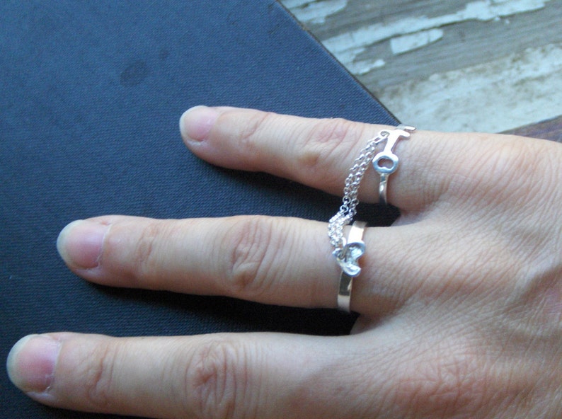 Skeleton Key Ring. Key to a Broken Heart or Key to My Heart - Etsy