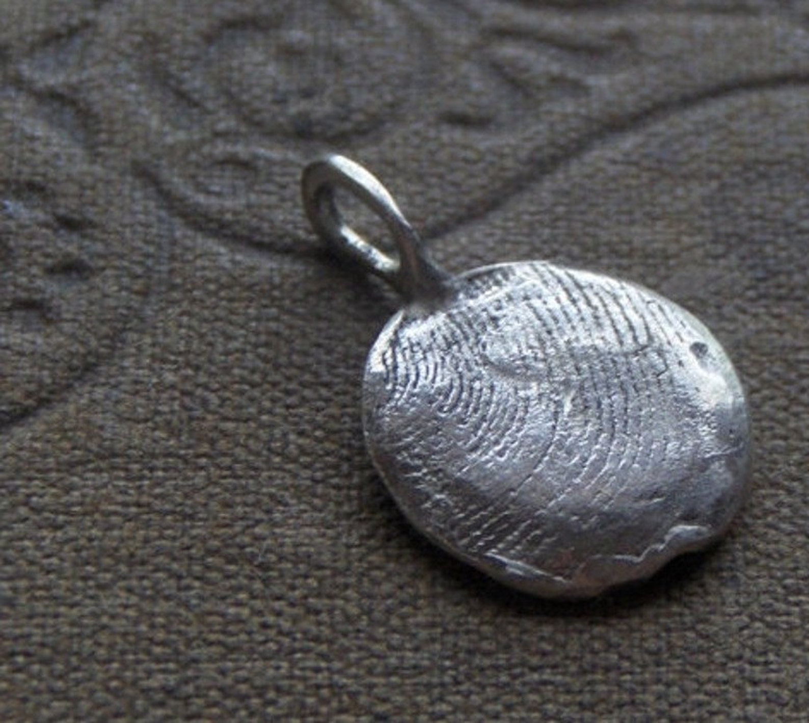 Sterling Silver Fingerprint Pendant - Custom Made to Order to Your ...