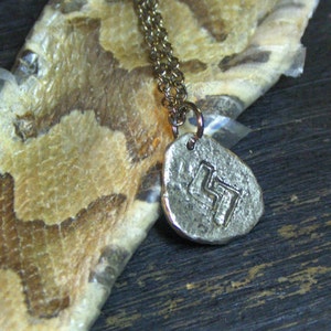 JERA RUNE. Hand Cast Sterling Silver Elder Futhark Marking Pendant ...