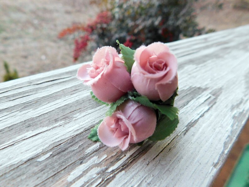 Prom or Bridal Finger Corsage Ring. Pink Rose Bud Satin | Etsy