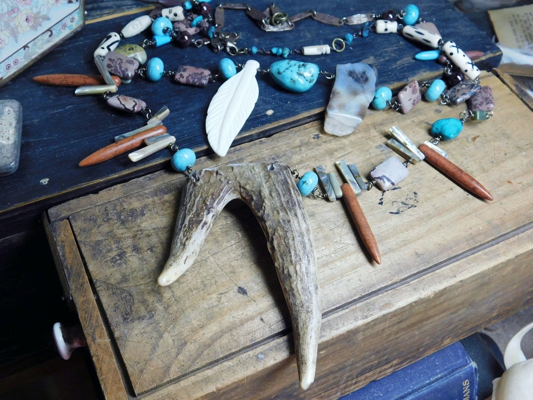 Shapeshifter Necklace Ensemble. 2nd Generation Skin Walker. Deer Antler ...