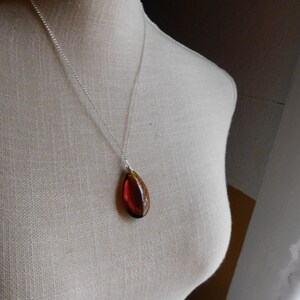 AMBER FIRE - Whiskey Colored Crystal and Sterling Silver Necklace. by ...