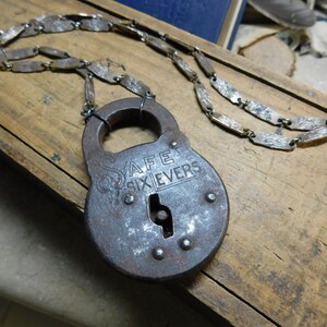The Chain Gang. Antique Rusty Prison Padlock Grunge Necklace Choice of ...