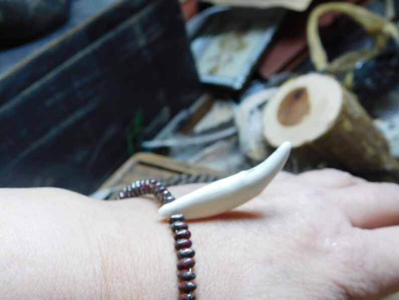What Big Teeth You Have. Red Riding Hood Inspired Bracelet. Garnet ...