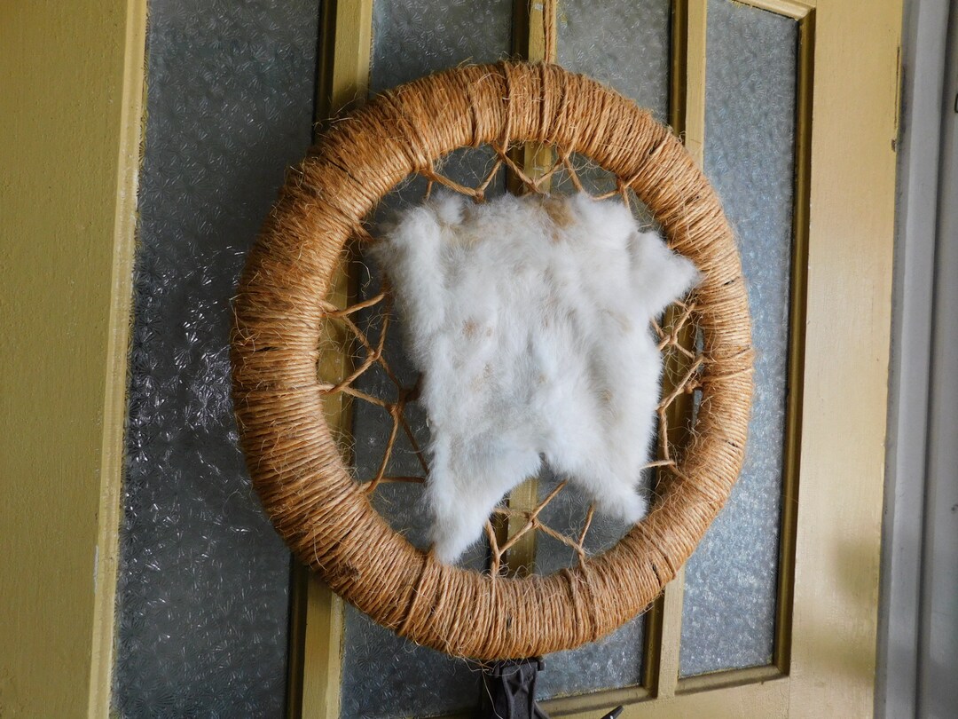 MANABOZHO the Great Hare. Handmade Dreaming Snare Dreamcatcher. Bamboo ...