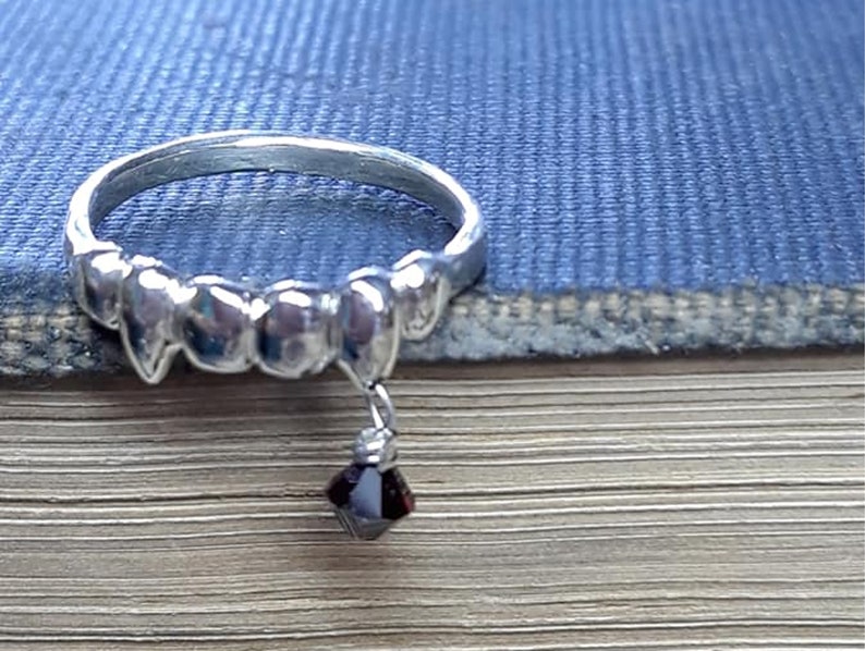 The Once Bitten Vampire Ring . Sterling Silver Vampire Teeth | Etsy