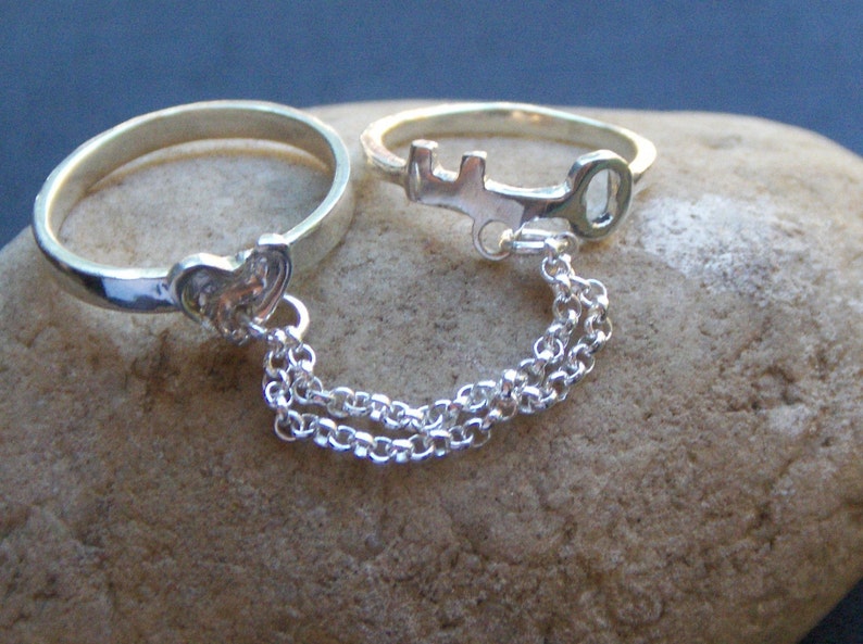 Skeleton Key Ring. Key to a Broken Heart or Key to My Heart | Etsy