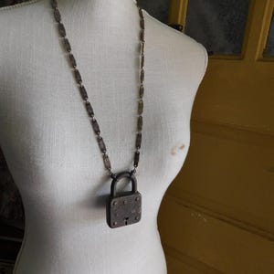 The Chain Gang. Antique Rusty Prison Padlock Grunge Necklace Choice of ...