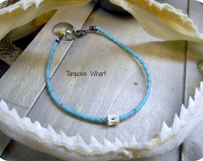 Animal Spirit Totem Bracelet. Turquoise & Animal Bone Handmade - Etsy