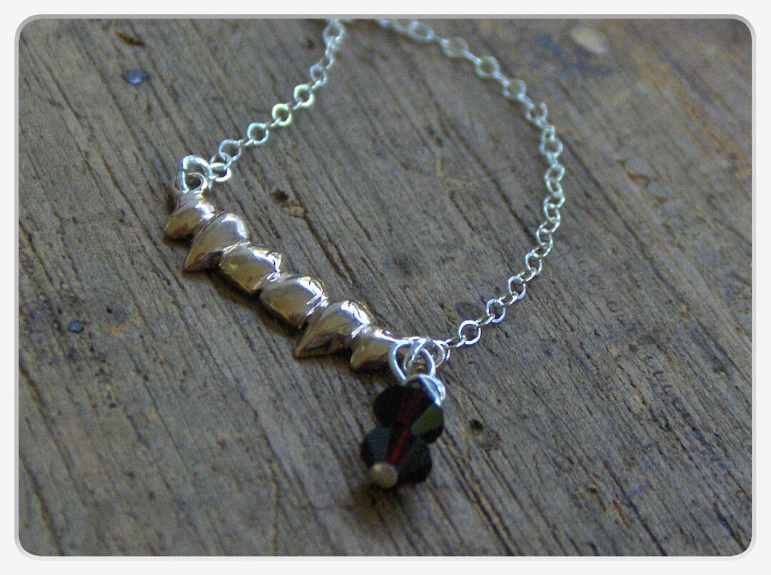 The Once Bitten Necklace. Solid 10K Gold Vampire Fang Sterling Silver ...