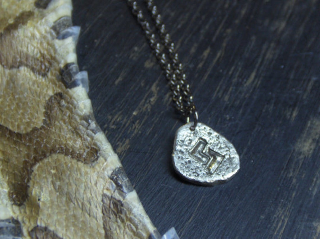 JERA RUNE. Hand Cast Sterling Silver Elder Futhark Marking Pendant ...
