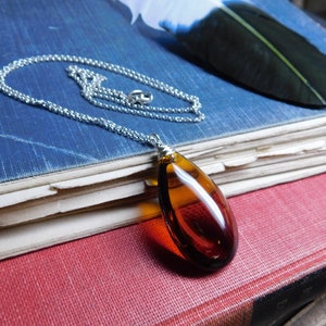 AMBER FIRE - Whiskey Colored Crystal and Sterling Silver Necklace. by ...