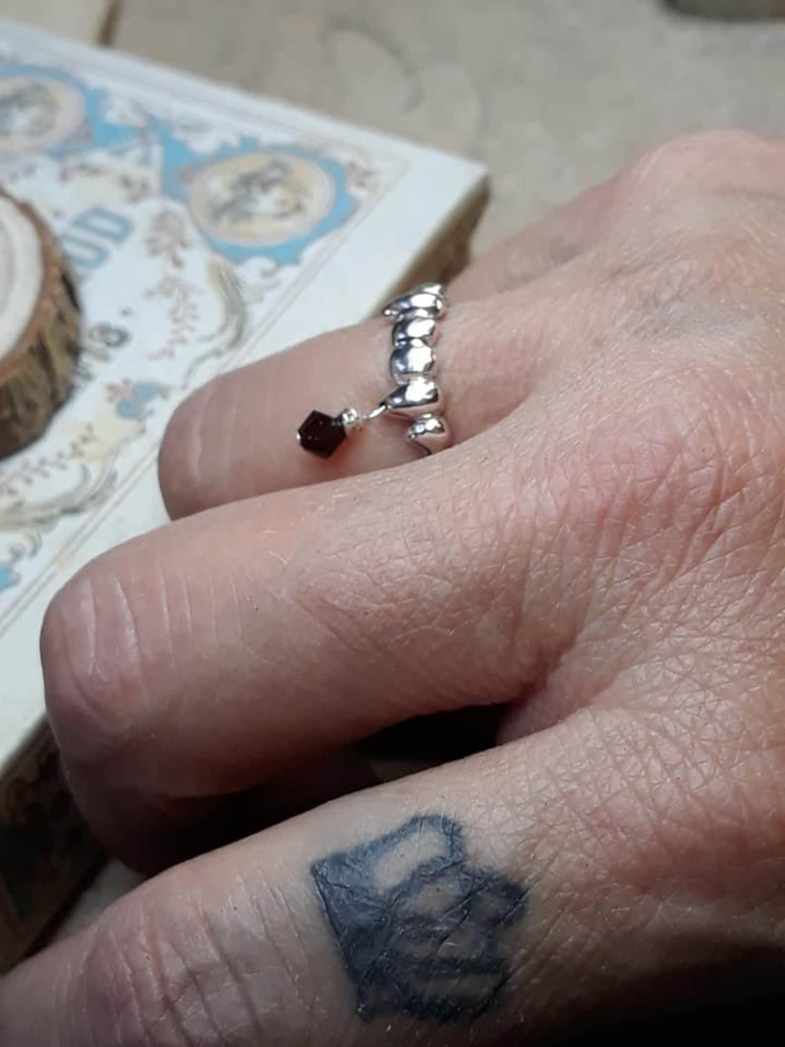 The Once Bitten Vampire Ring . Sterling Silver Vampire Teeth | Etsy