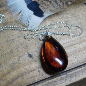 AMBER FIRE - Whiskey Colored Crystal and Sterling Silver Necklace. by ...