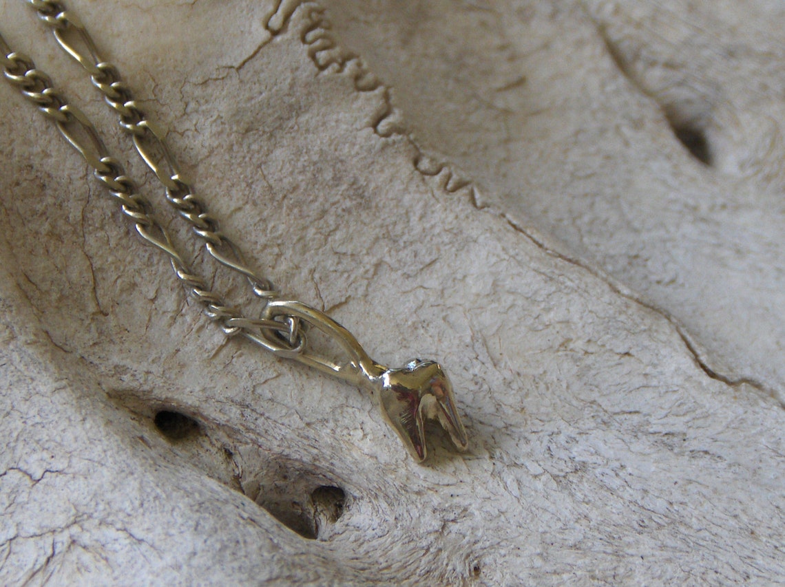 BABY CHOMPER Tooth Charm .itsy Bitsy Sterling Silver Little | Etsy