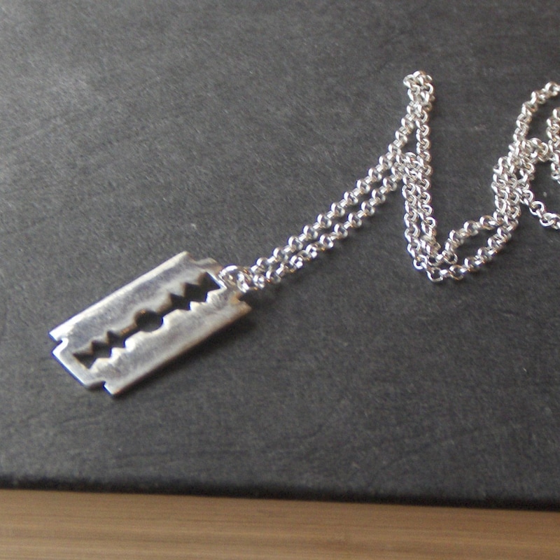 Razor Blade Necklace - Etsy