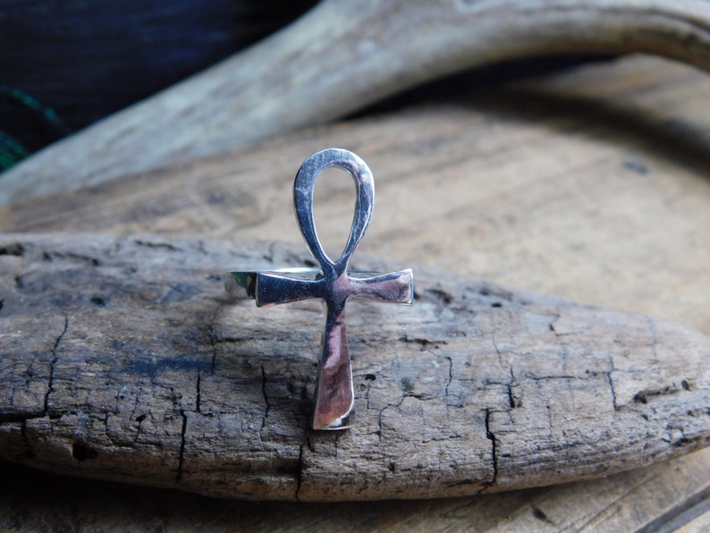 Huge Sterling Silver Ankh Cross Ring. Handmade to Your Size - Etsy