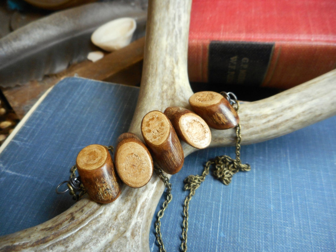 KINDLING. Rustic Wood Twig Bead Necklace. | Etsy