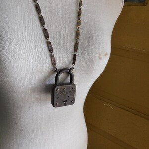 The Chain Gang. Antique Rusty Prison Padlock Grunge Necklace Choice of ...